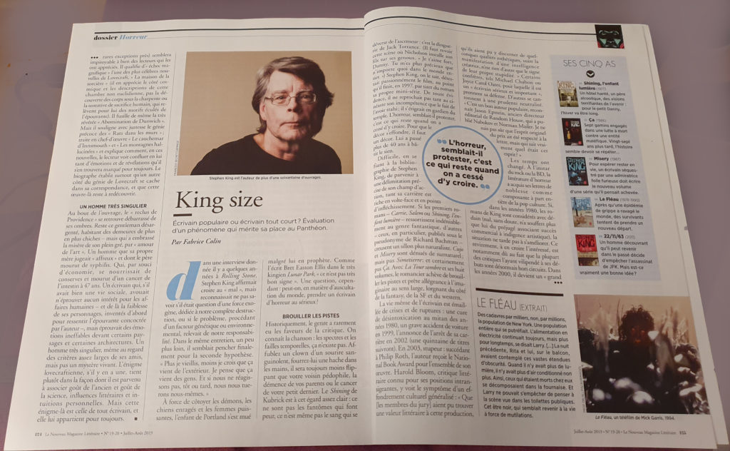 Magazines : un dossier sur les grands maîtres de l'épouvante avec du ...