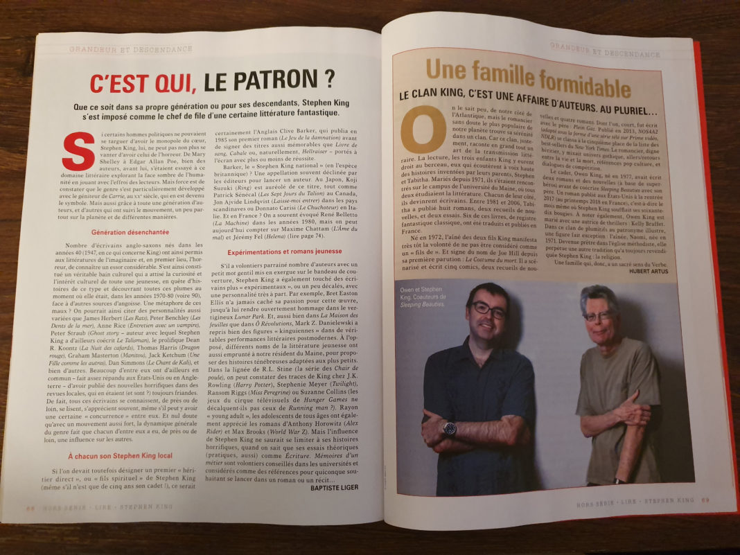Un extrait inédit du roman "L'Institut" dans le hors-série Stephen King ...